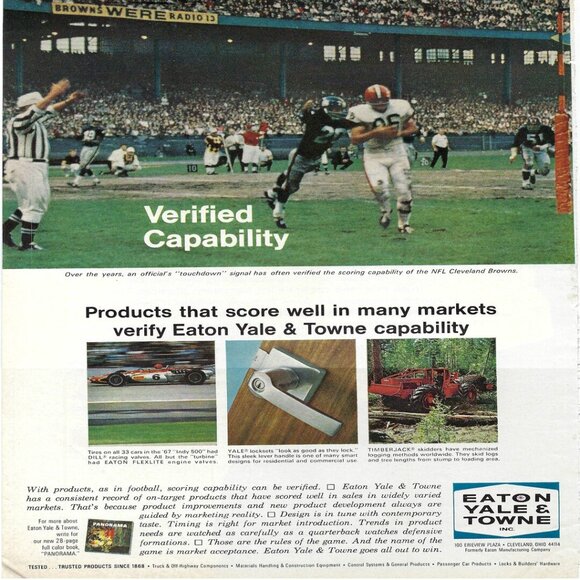 Eaton Yale and Towne | Art | 967 Eaton Yale Towne Nfl Football Scoring ...